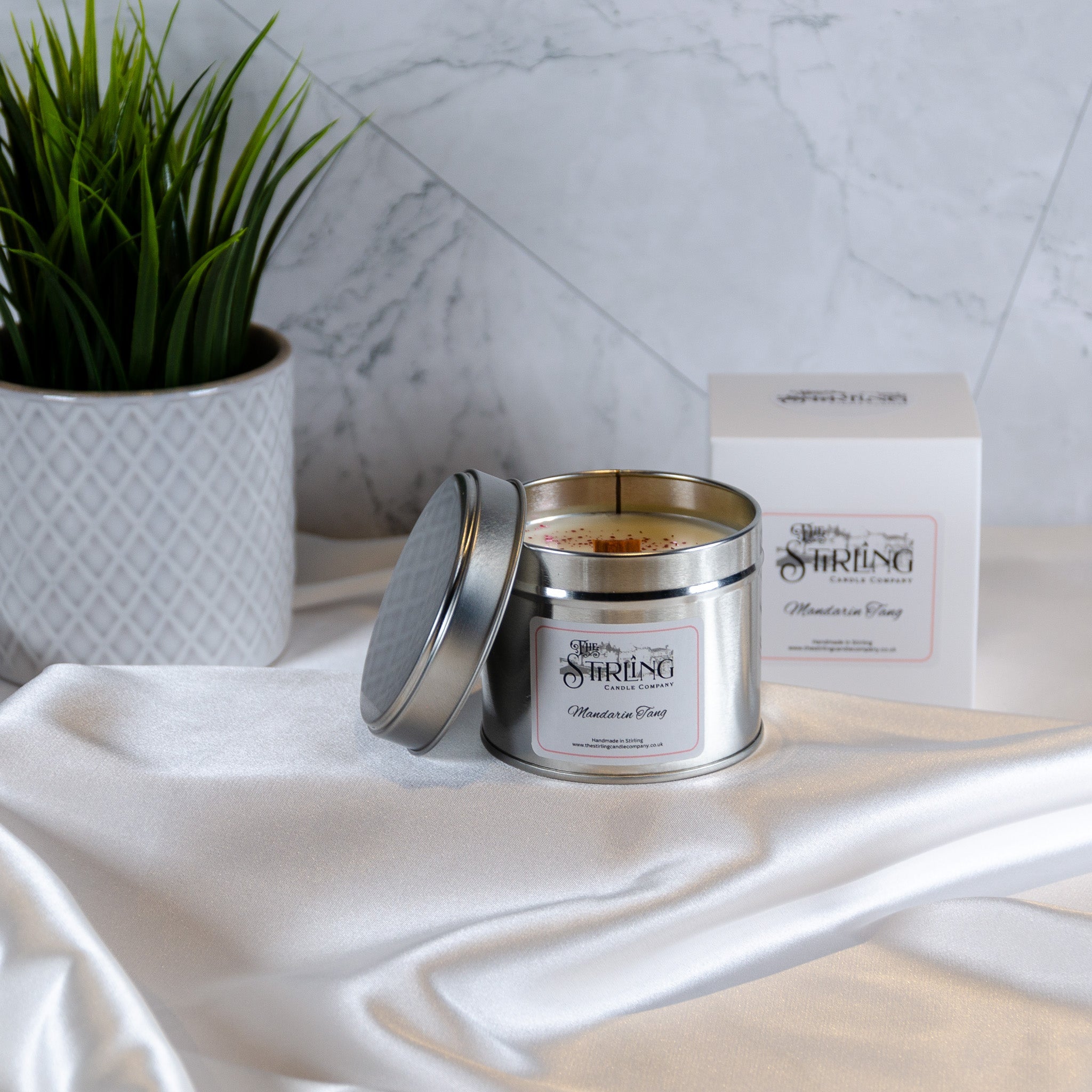 Mandarin Tang - Travel Tin Candle - Wooden Wick – Empire Warehouse
