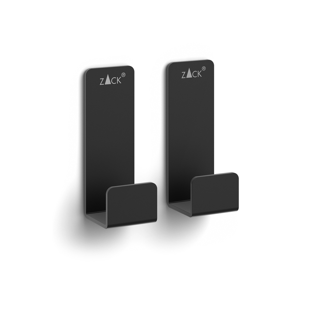 Zack Potes Premium Black Stainless Steel Towel Hook Set (2 Pack) - 3M ...